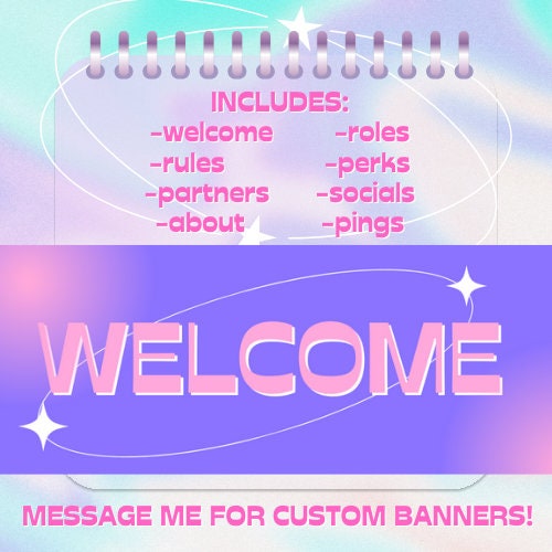 Discord Channel Banners Pink and Purple Dream - Etsy