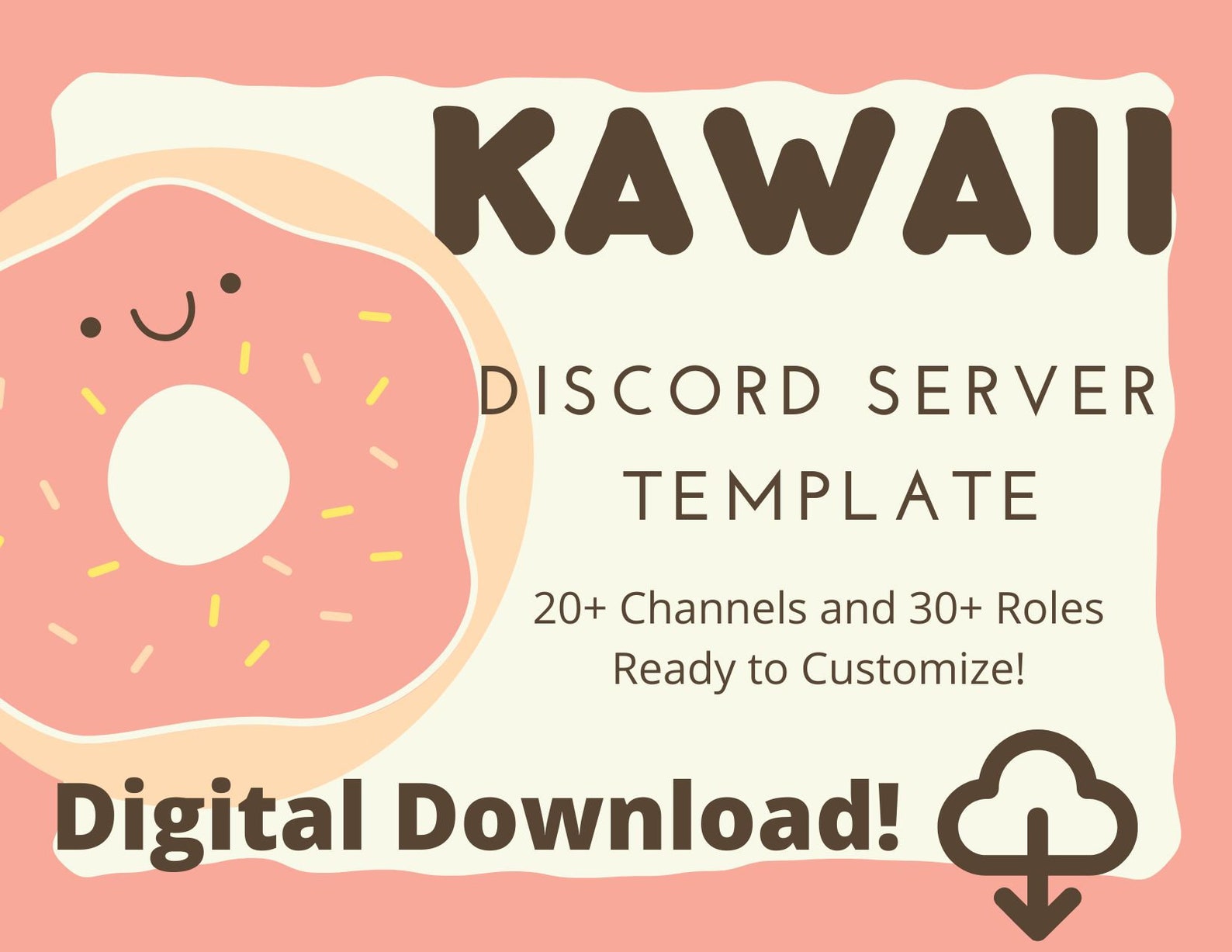 Cute Kawaii Aesthetic Discord Server Template - Etsy