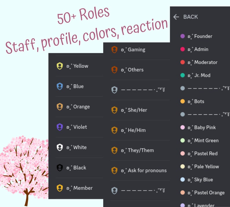 Cute and Simple Spring Theme Discord Template INSTANT DOWNLOAD for ...