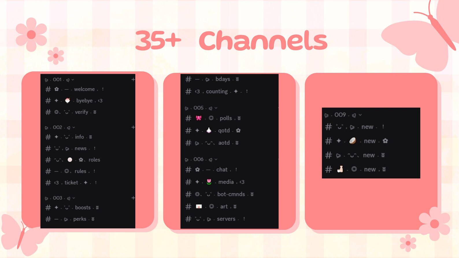 PINK & WHITE Coquette Pretty Discord Server Template | 30+ Roles 35 ...