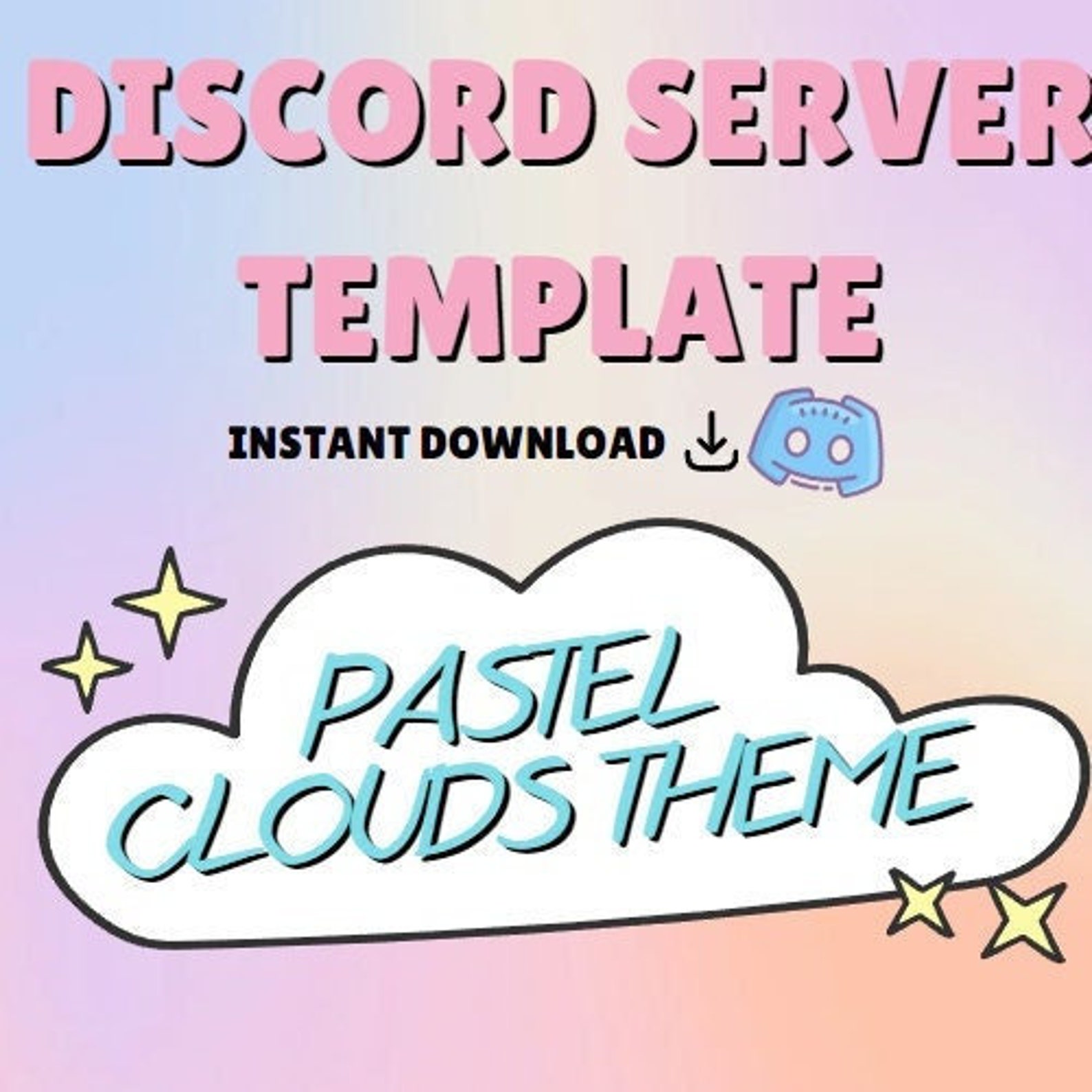 Pastel Aesthetic Streamer & Content Creator Discord Server Template ...