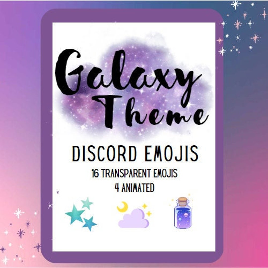 Discord Emojis Pack 16 Cute Kawaii Galaxy Emote Set - Etsy Australia