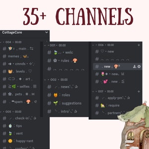 Minimalistic Cottagecore Discord Server Template | 50+ Channels and ...