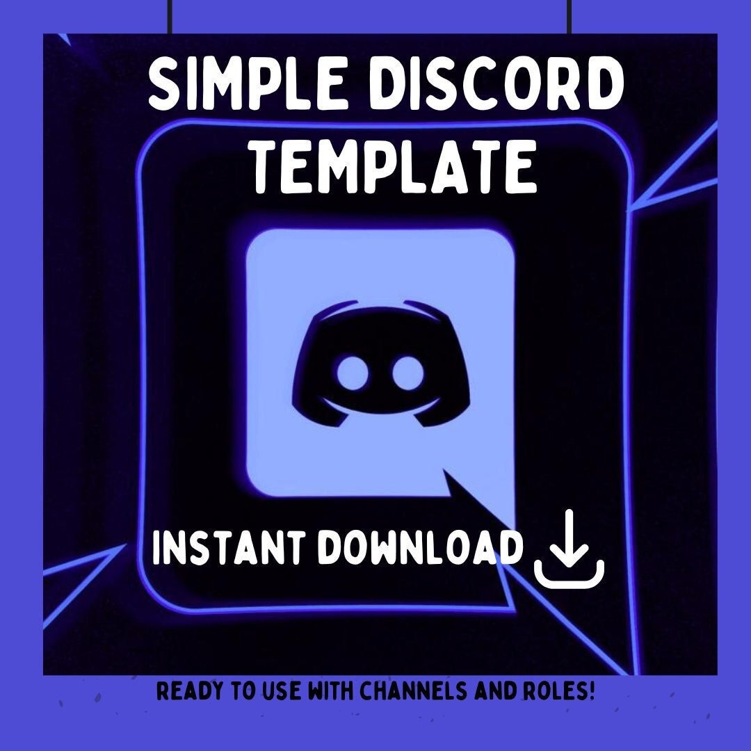 Clean and Simple Discord Server Template; Simplistic Streamer & Content ...