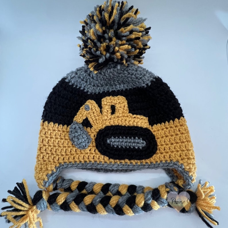 Excavator Crochet Hat - Custom Crochet Construction Hat - Available in ...