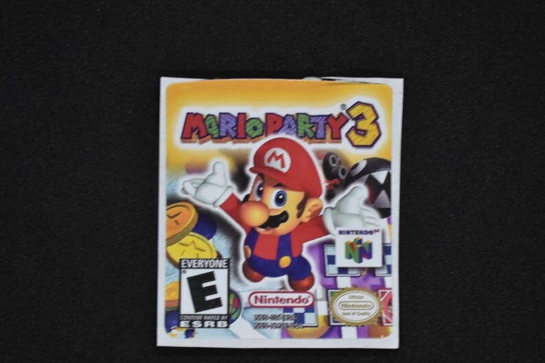 N64 Mario Party 3 Replacement Label Decal Sticker Nintendo | Etsy
