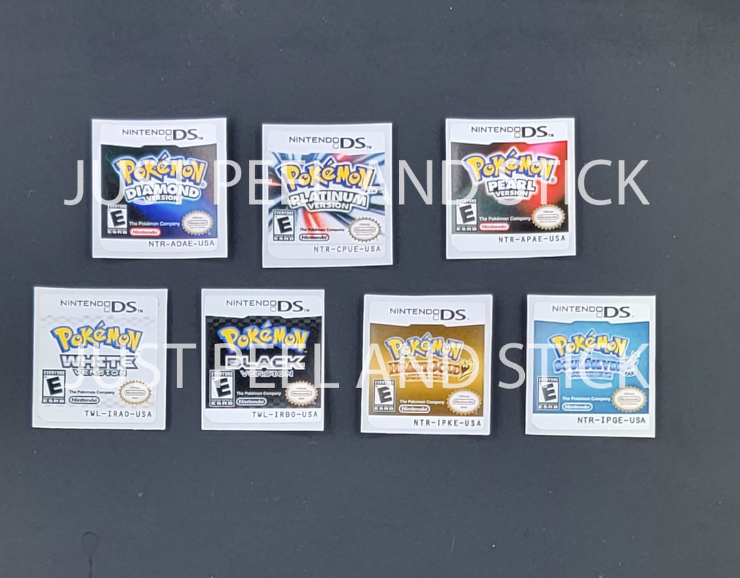 Gameboy DS Pokemon Gen IV 4 Version Glossy Replacement Label Nintendo ...