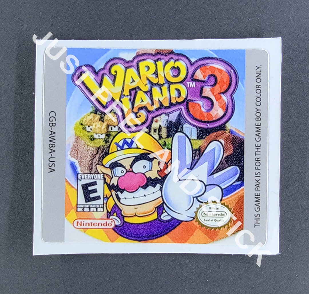 Gameboy Color Wario Land 3 Replacement Label Decal Glossy Sticker - Etsy