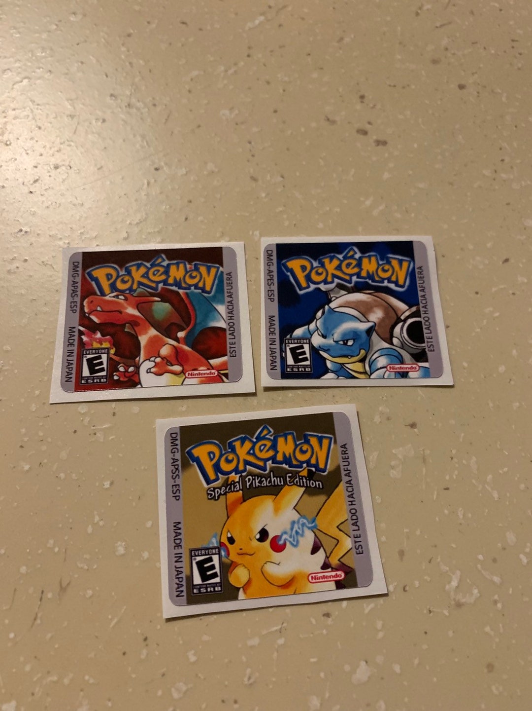 Gameboy Pokemon Gen 1 eur,spa,french,german Replacement Label Decal ...