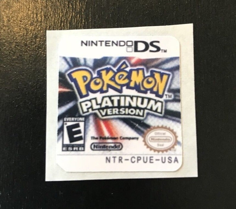 Gameboy DS Pokemon Platinum Version Glossy Replacement Label | Etsy
