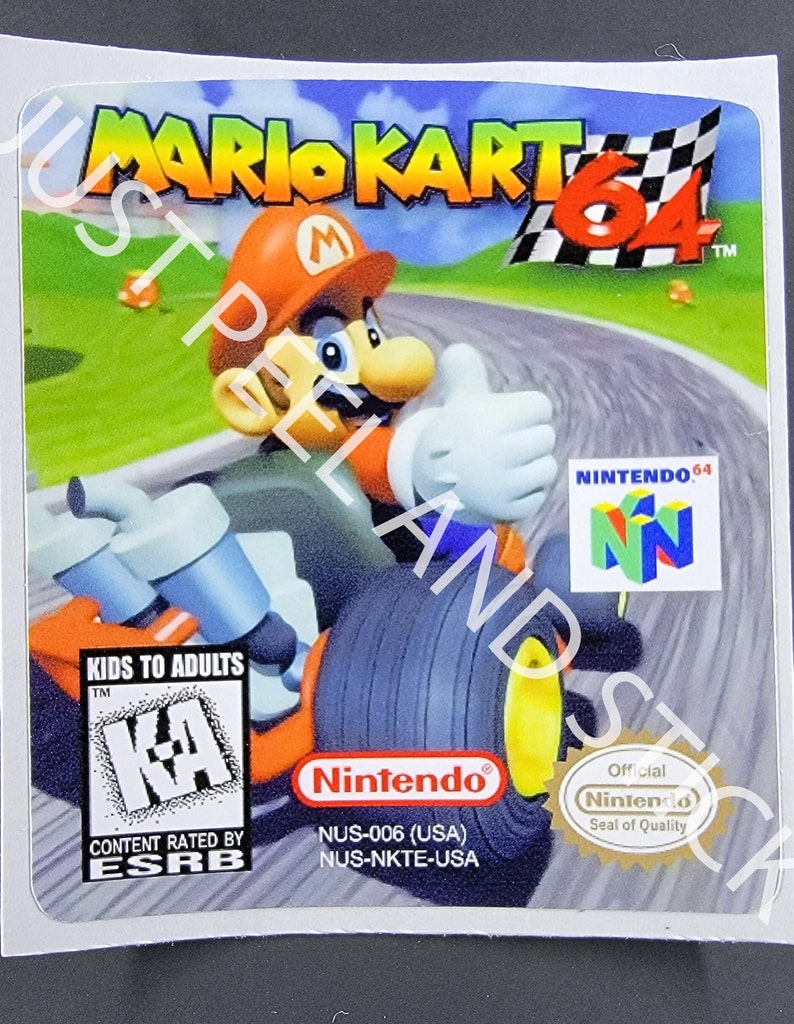 N64 Mario Kart 64 Replacement Label Decal Sticker Nintendo - Etsy Canada
