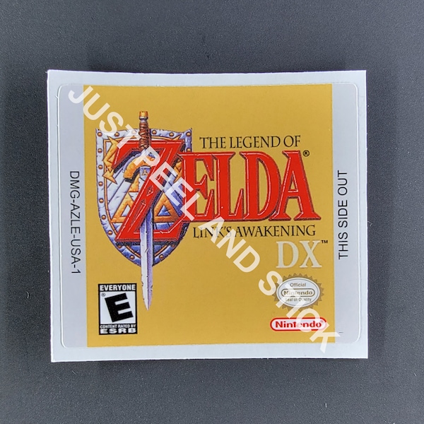 Gameboy the legend of zelda link's awakening dx replacement label decal ...
