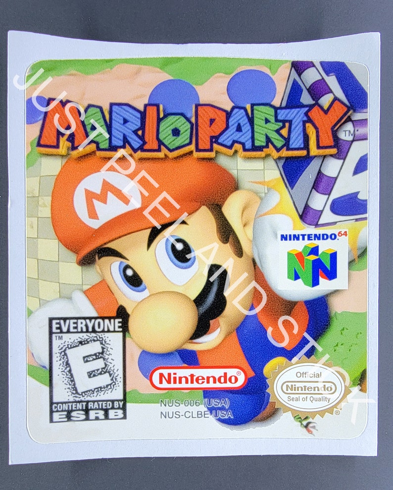 N64 Mario Party Replacement Label Decal Sticker Nintendo - Etsy