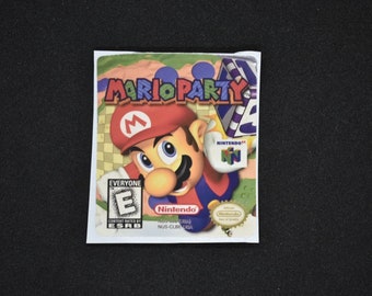 N64 Super Mario 64 Replacement Label Decal Sticker Nintendo | Etsy