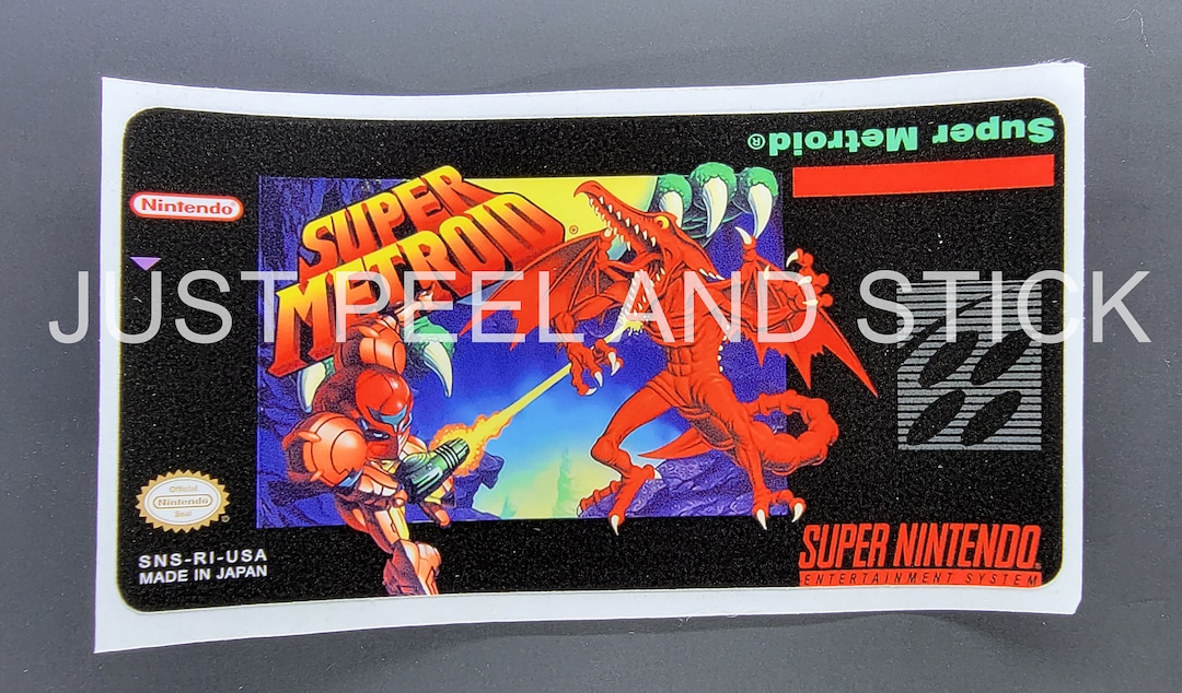 SNES Super Metroid Replacement Label Decal Glossy Sticker Nintendo - Etsy