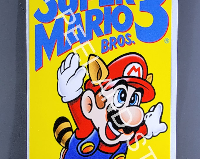 NES Super Mario Bros 3 Replacement Game Cartridge Label Decal Glossy ...