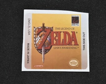 Gameboy Color Zelda Links Awakening DX Replacement Label Decal | Etsy