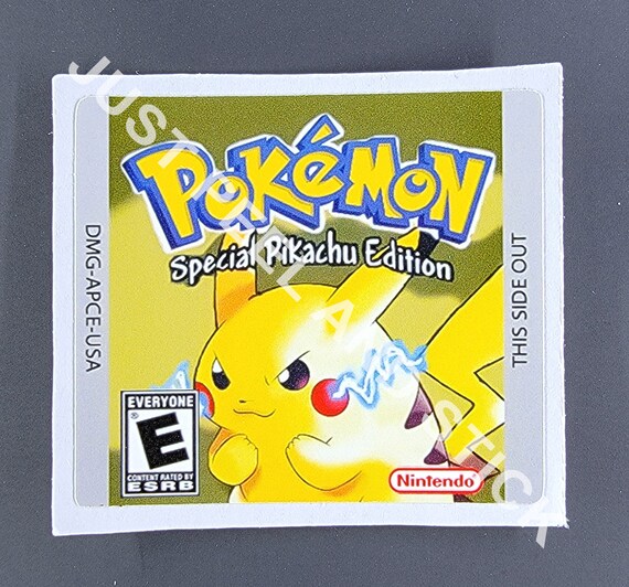 Gameboy Labels Yellow Pikachu Version Replacement Label Decal | Etsy