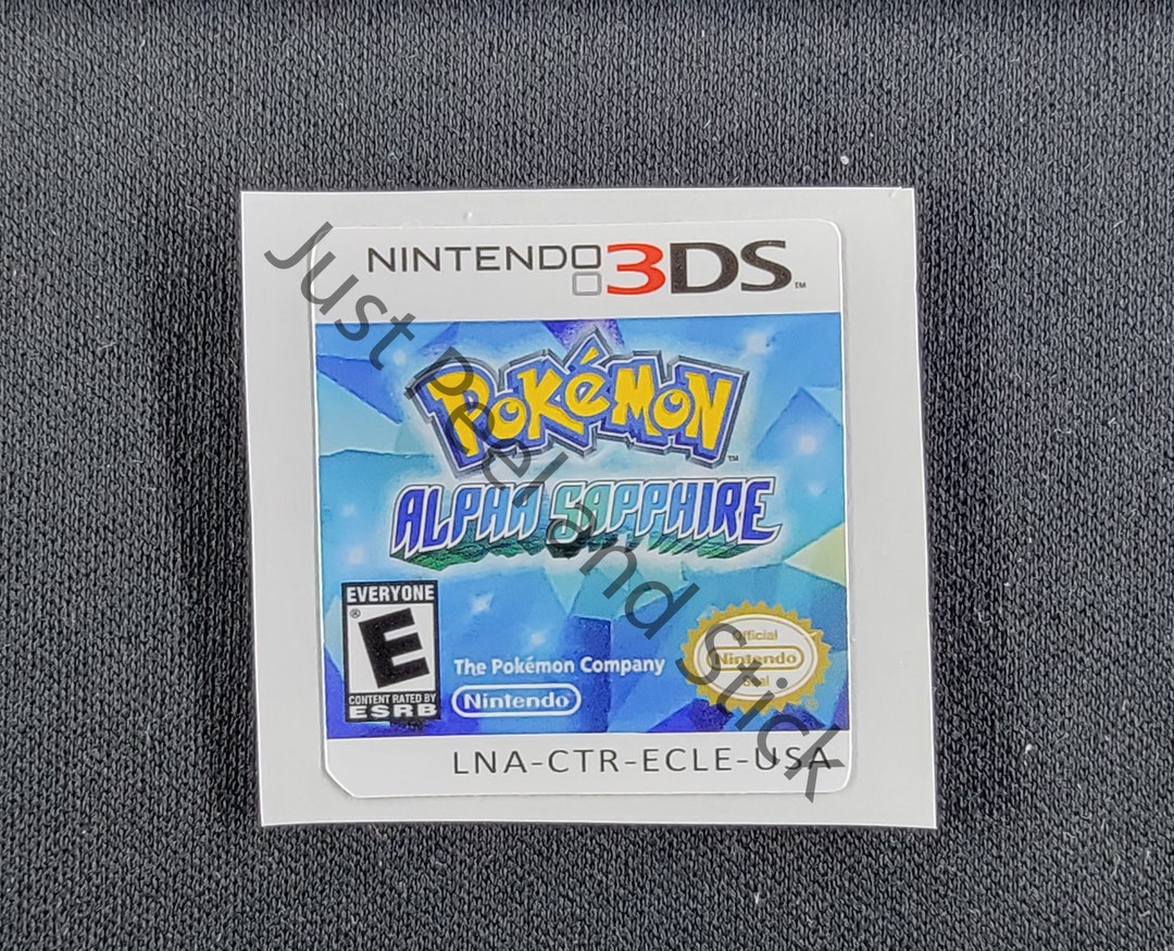 Nintendo 3DS Pokemon Alpha Sapphire Version Replacement Label Nintendo ...