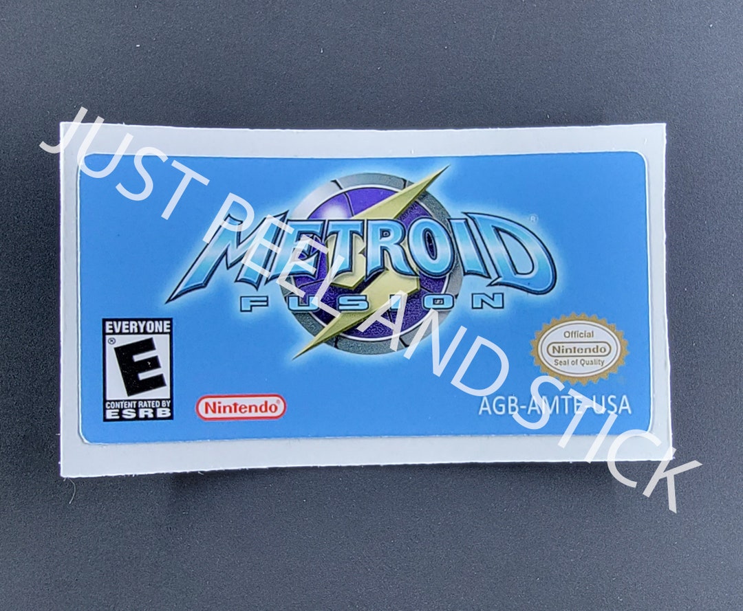 Game Boy Advance GBA Metroid Fusion Replacement Label Decal Glossy ...