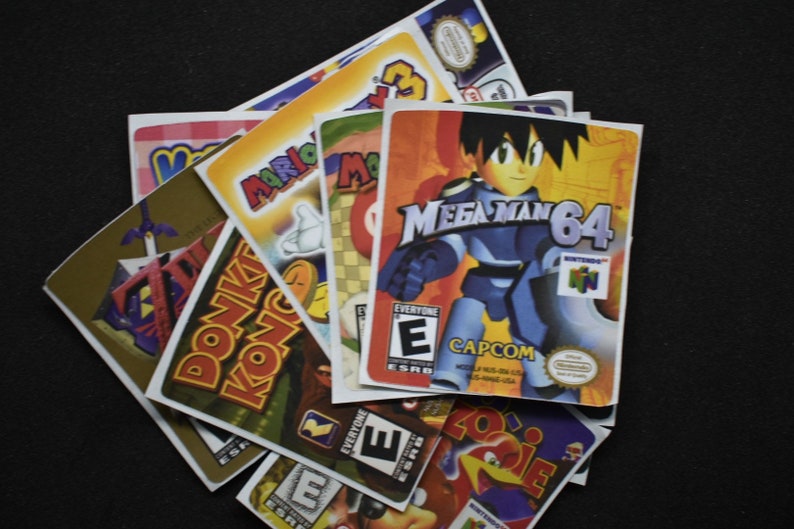 N64 Custom Replacement Label Decal Glossy or Metallic (specify Design ...