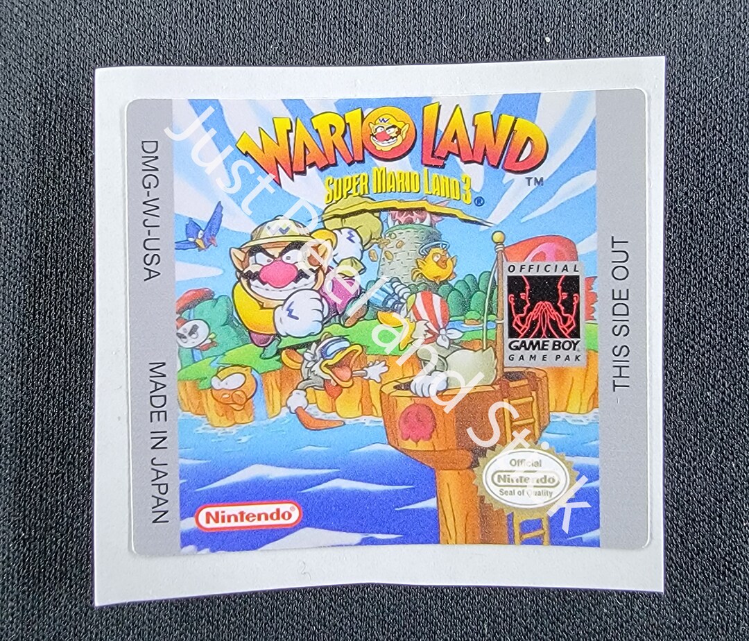 Wario Land Super Mario Land 3, Gameboy Color Label Replacement - Etsy