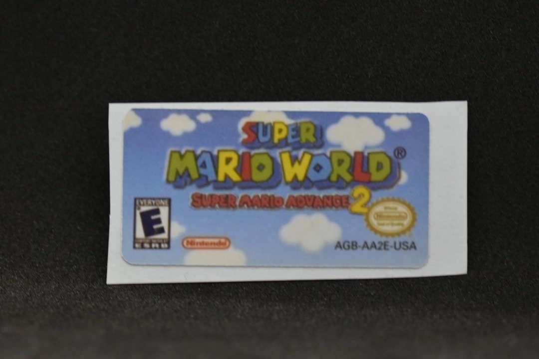 GBA Super Mario World 2 Replacement Label Decal Glossy Sticker - Etsy