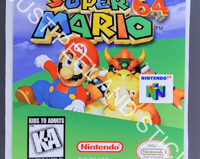 N64 Super Mario 64 Replacement Label Decal Sticker Nintendo - Etsy