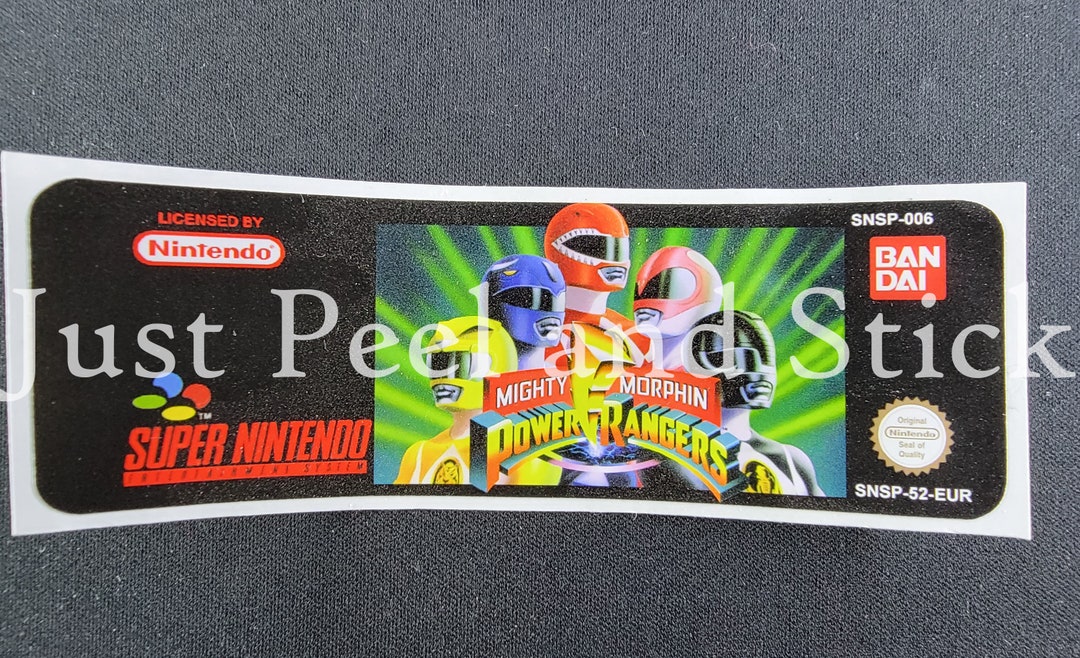 SNES PAL Super Nintendo Mighty Morphin Power Rangers Replacement Game ...