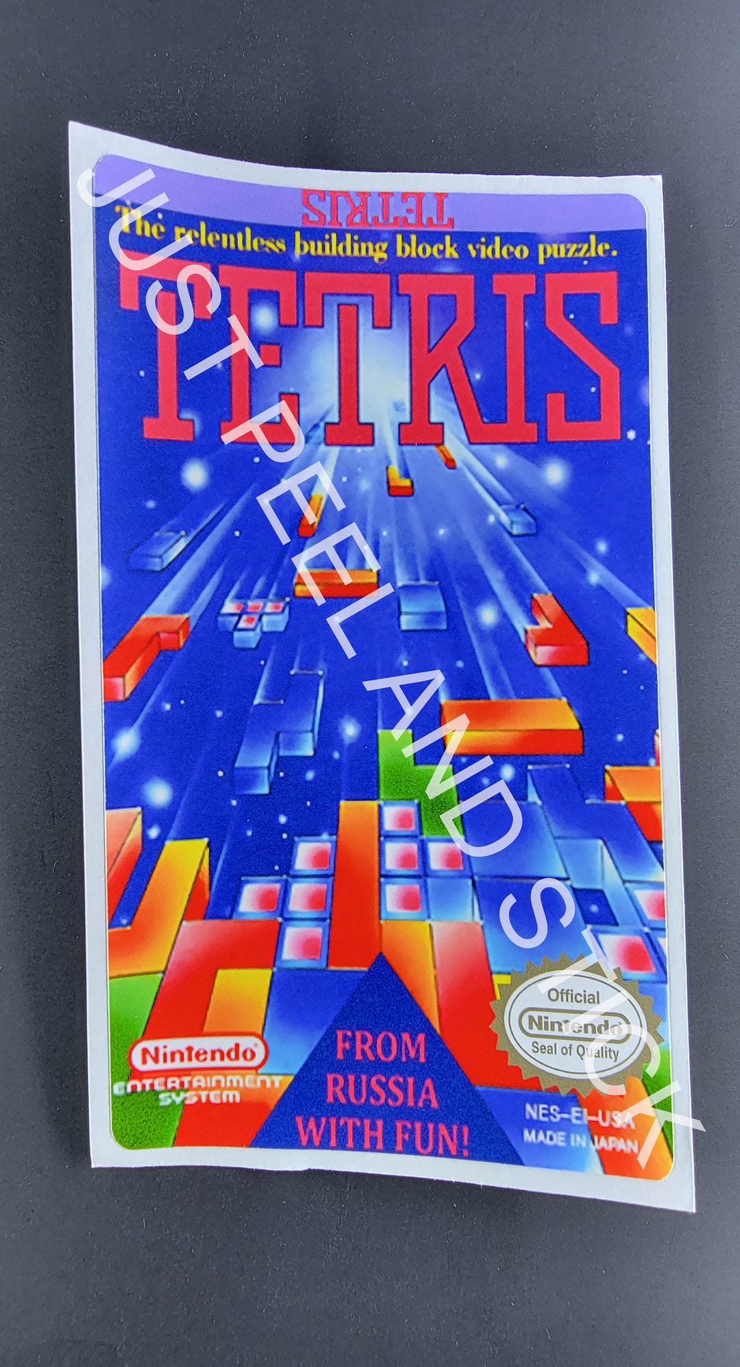 NES Tetris Replacement Game Cartridge Label Decal Glossy Finish Sticker ...