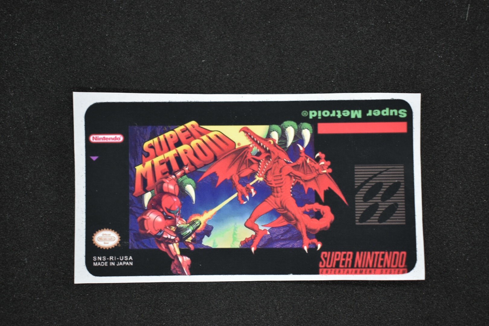 SNES Super Metroid Replacement Label Decal Glossy Sticker | Etsy