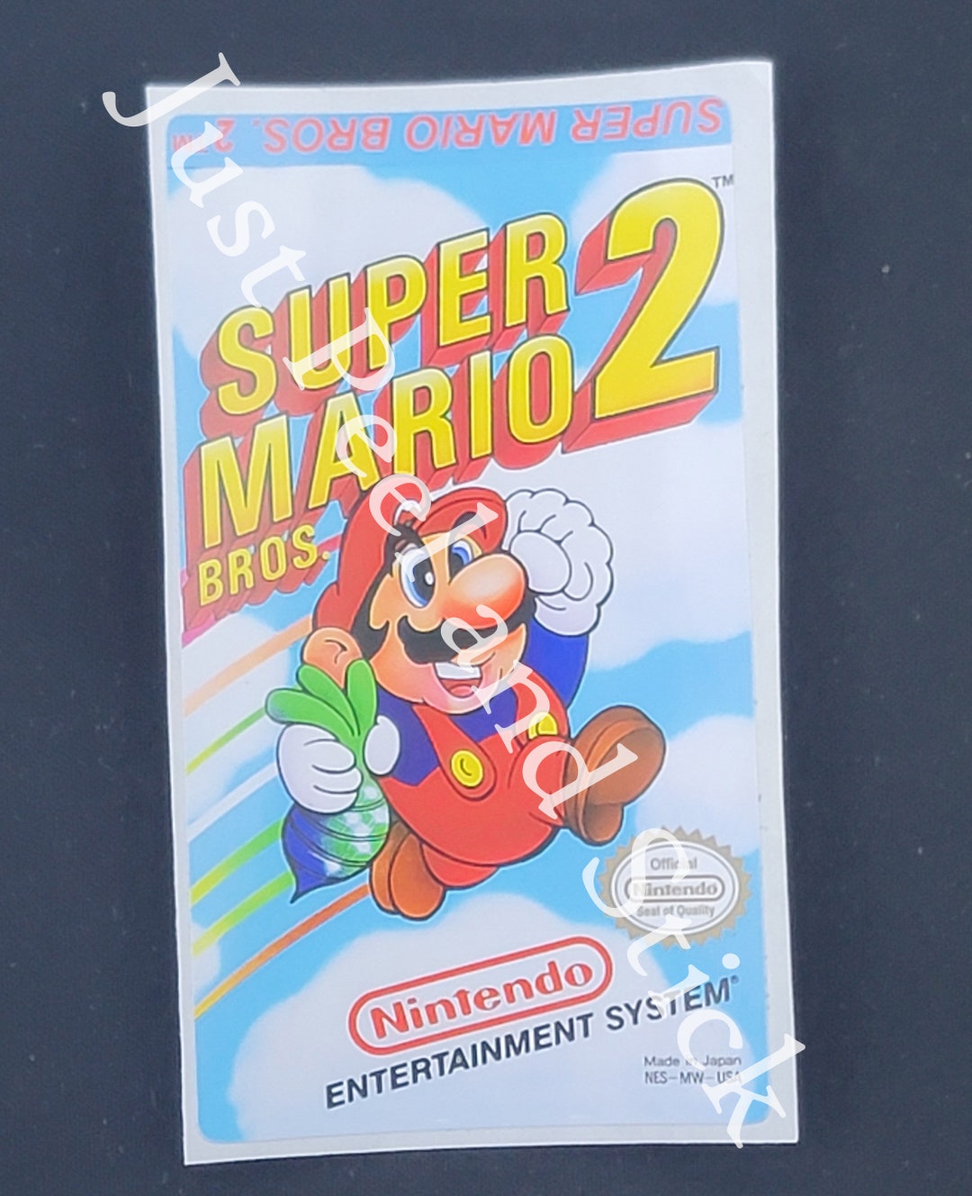NES Super Mario Bros 2 Two Replacement Game Cartridge Label Decal ...
