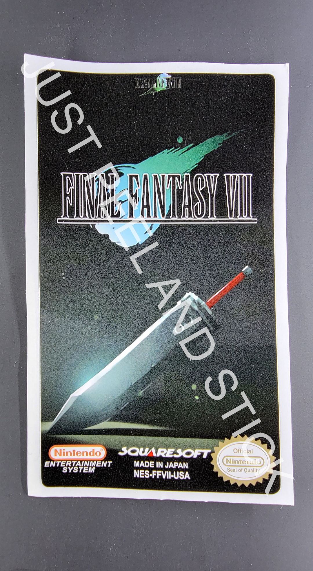 NES Final Fantasy VII 7 Replacement Game Cartridge Label Decal Glossy ...