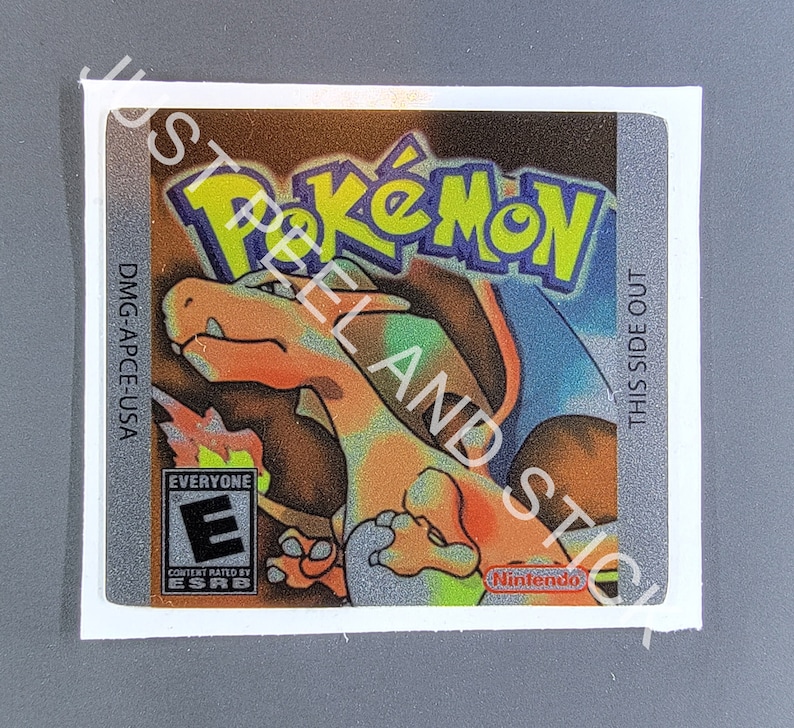 Pokemon Red Version Gameboy Label – Glossy Cartridge Sticker - Etsy