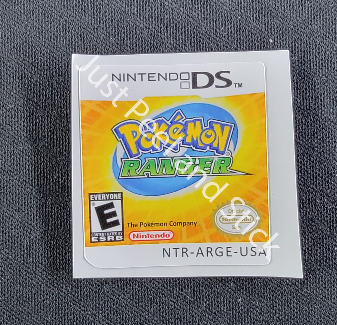 Nintendo DS Pokemon Ranger Replacement Label Decal Sticker Gameboy - Etsy