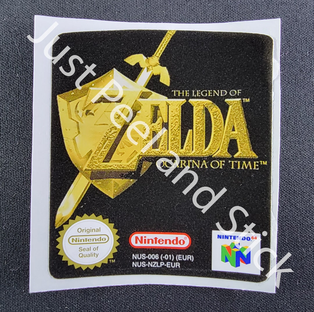 N64 Zelda Ocarina of Time Replacement Label Decal Glossy Paper Finish ...