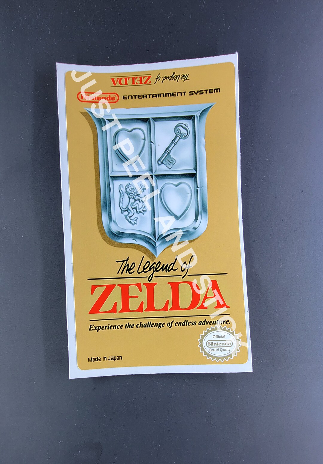 NES the Legend of Zelda Sheild Glossy Replacement Label Decal Sticker ...