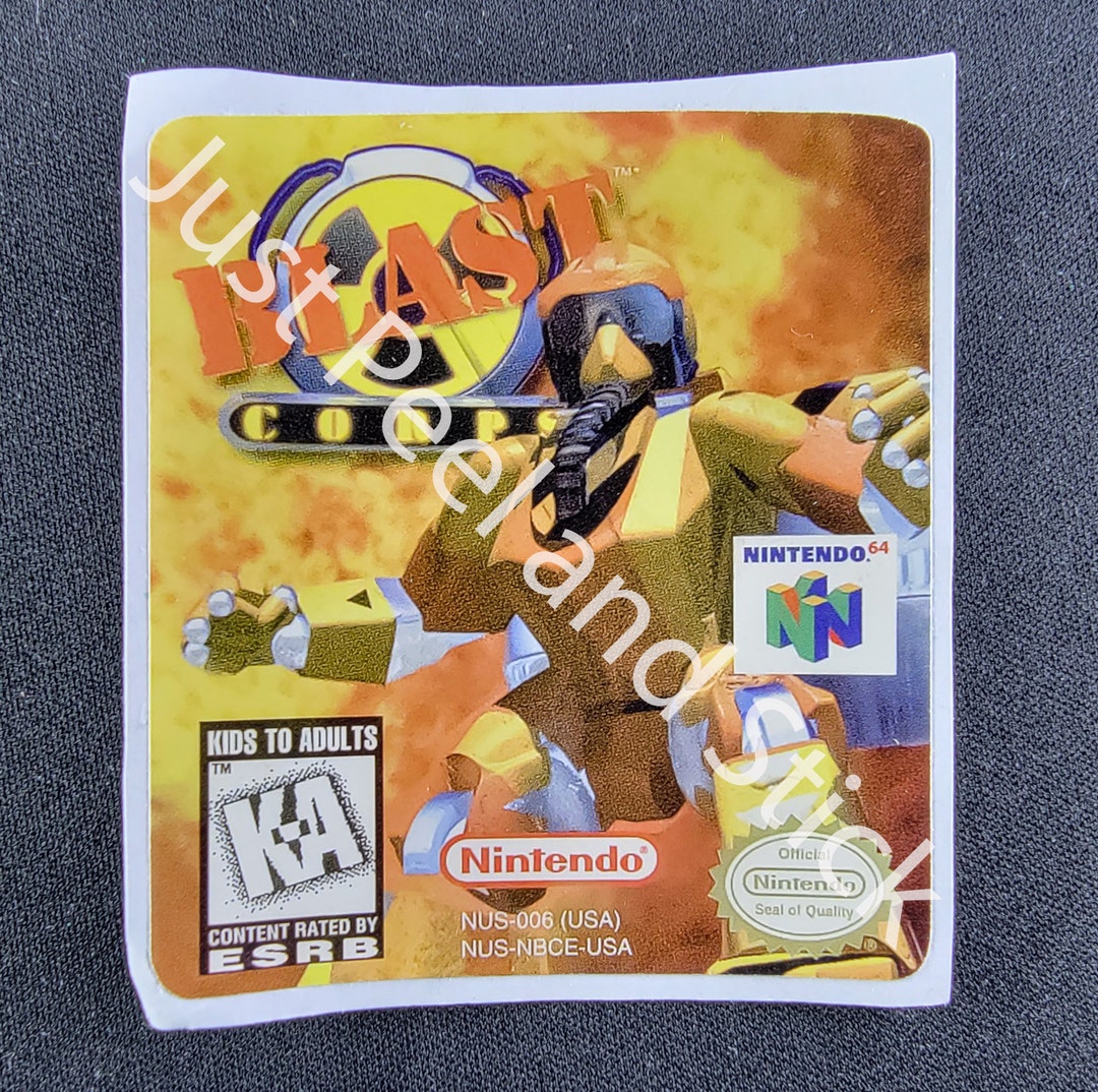 N64 Blast Corps Replacement Label Decal Sticker Nintendo 64 - Etsy