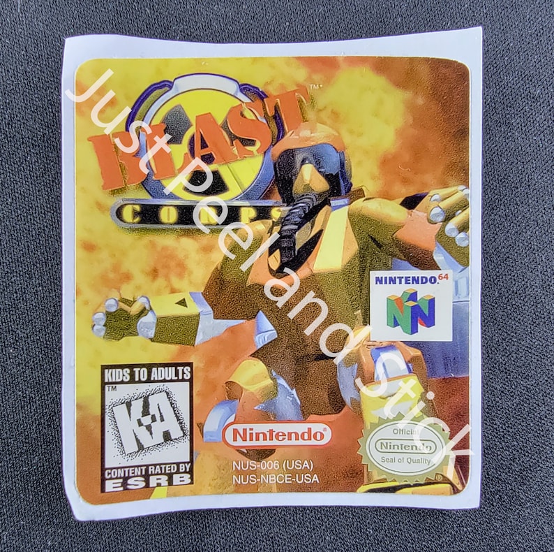 N64 Blast Corps Replacement Label Decal Sticker Nintendo 64 - Etsy