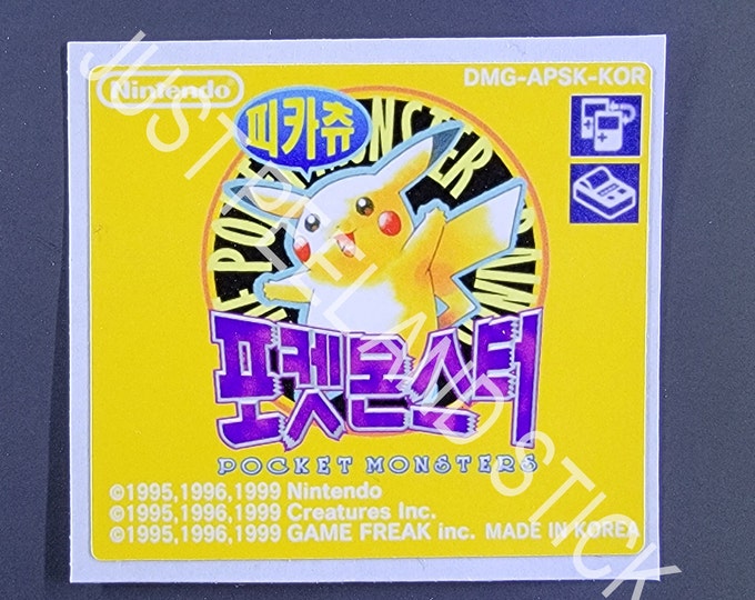 Gameboy Color GBC Pocket Monsters Pikachu Edition Japanese Replacement ...