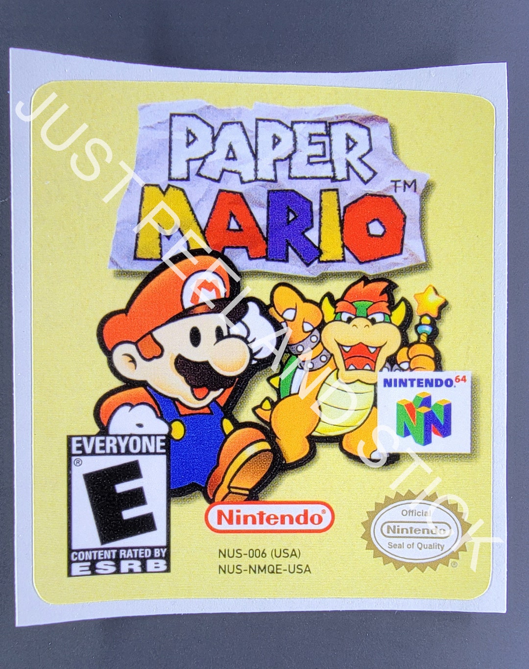 N64 Paper Mario Replacement Label Decal Sticker Nintendo - Etsy