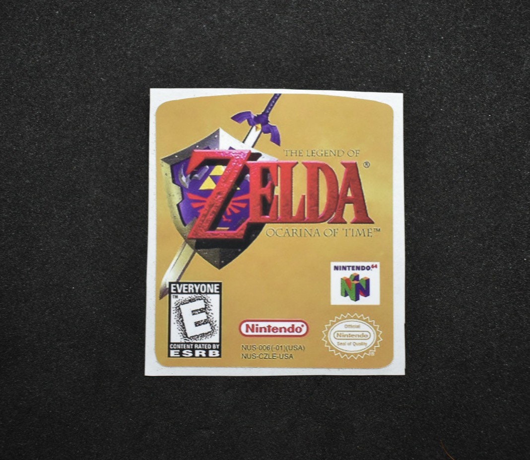 N64 the legend of zelda ocarina of time Replacement Label | Etsy