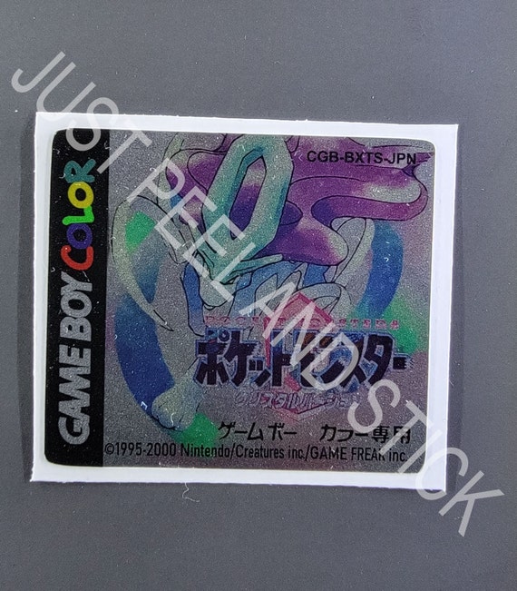 Gameboy Color GBC Pokemon Crystal Replacement Label Decal - Etsy