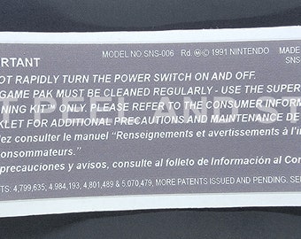 N64 Back Label Glossy Replacement Label Decal Sticker Nintendo | Etsy