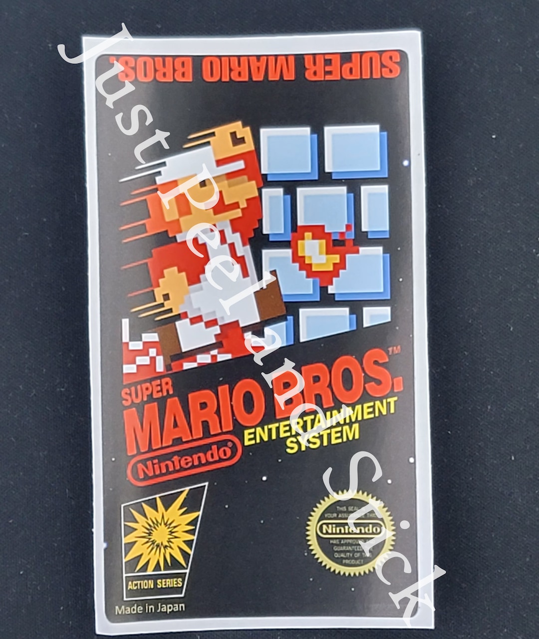 NES Super Mario Bros Replacement Game Cartridge Label Decal Glossy ...