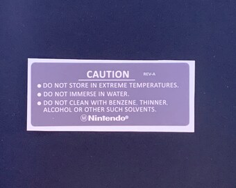 NES Back Label Glossy 5 Pin Replacement Label Decal Sticker | Etsy