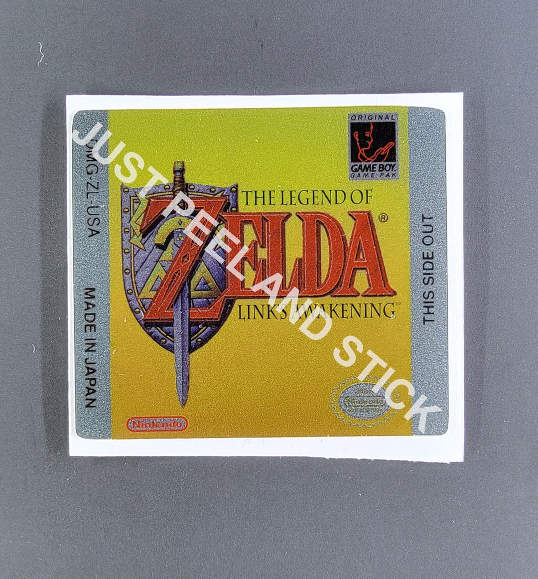 Gameboy Color Zelda Links Awakening Metallic Shiny Replacement Label ...