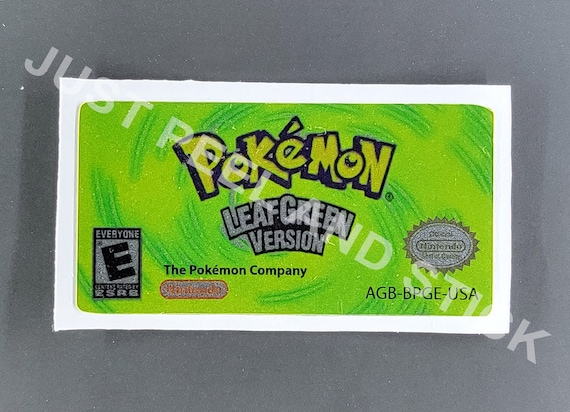 GBA Pokemon Leaf Green Version Replacement Label Decal Foil - Etsy