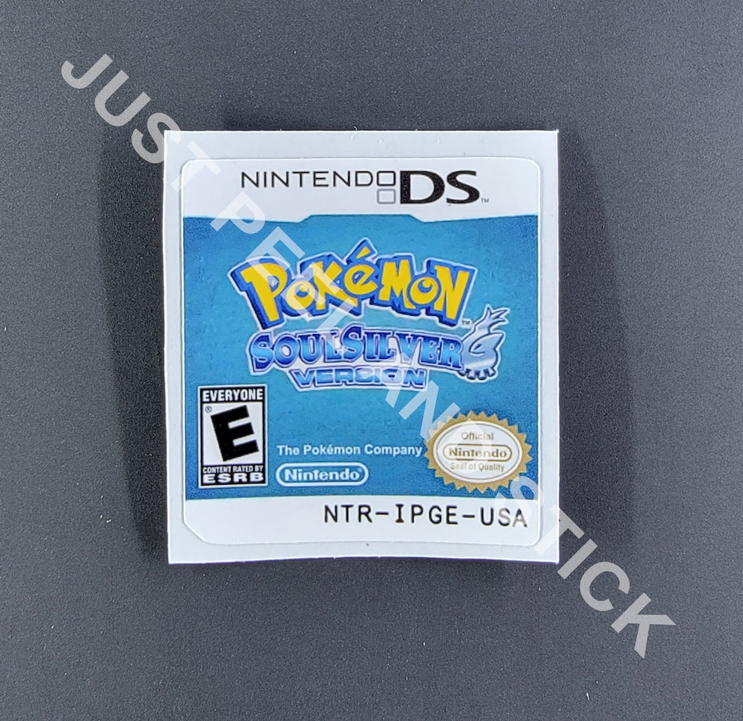 Gameboy DS Pokemon Soul Silver Version Glossy Replacement Label ...