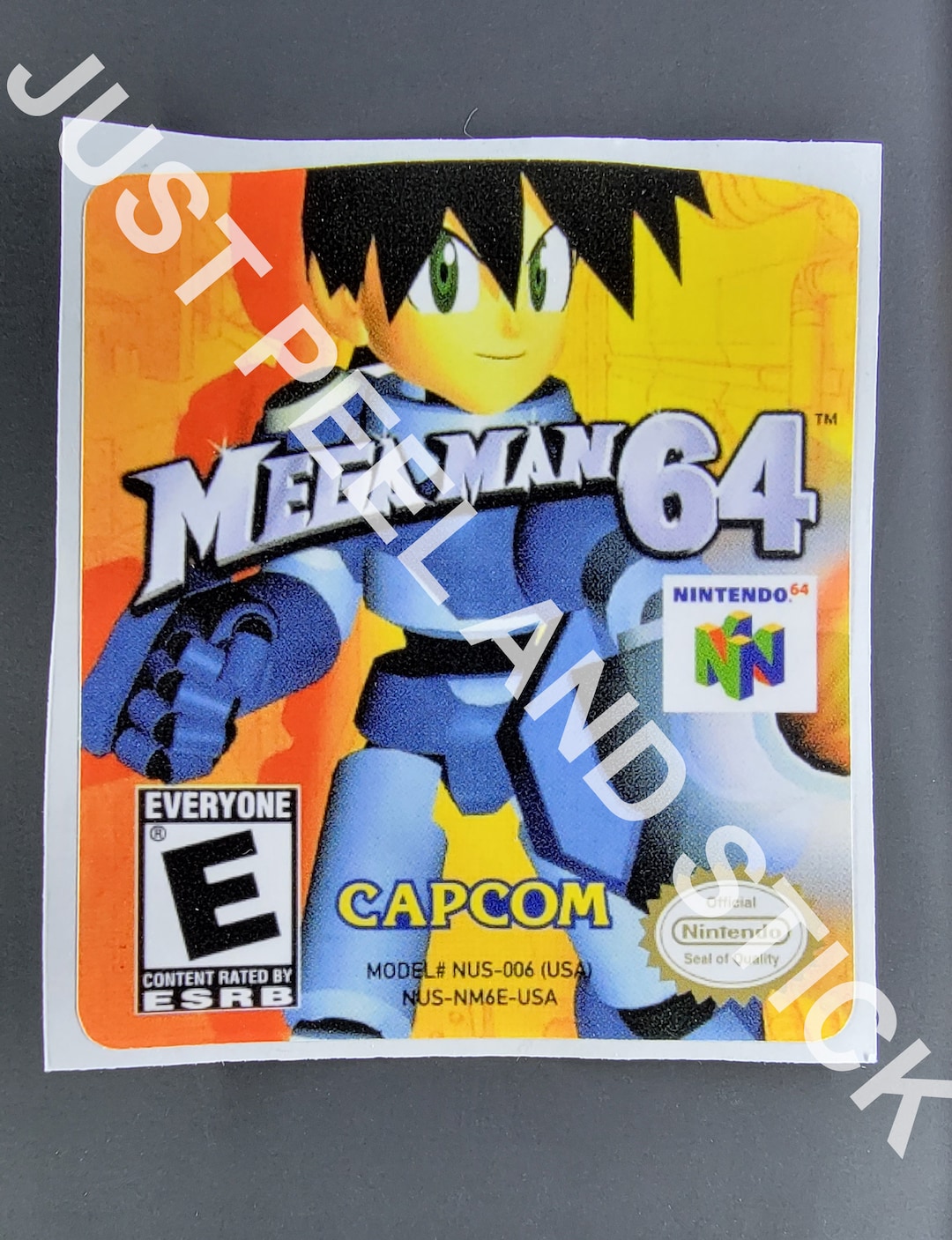 Nintendo N64 Mega Man 64 Replacement Label Decal Sticker Nintendo ...